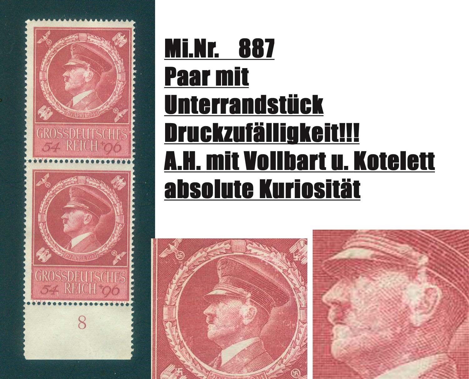 GröFaZ Plattenfehler für fast 60.000,- EUR - Deutsches Reich 1872–1945 ...