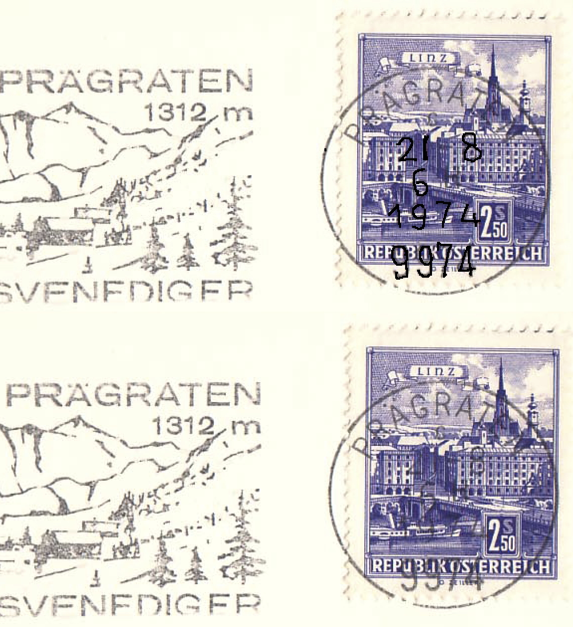 Poststempel von 1974 - Österreich ab 1945 - PHILAFORUM.COM Briefmarkenforum