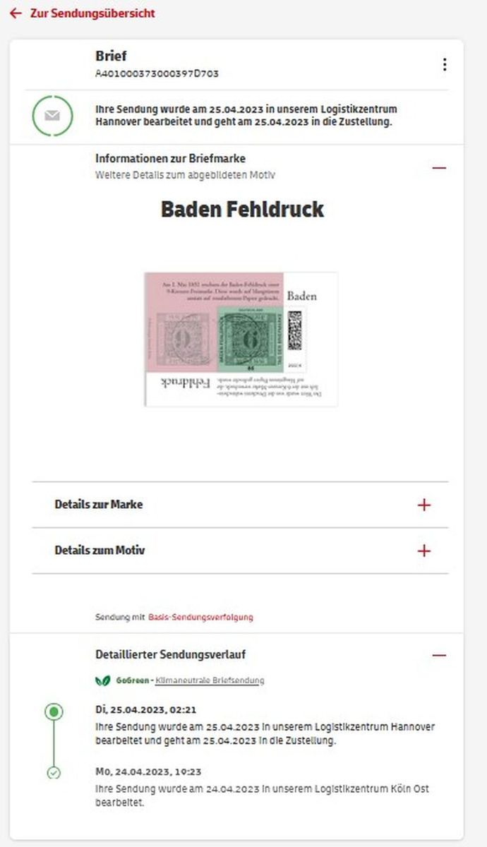 Einfache Nachverfolgung für Briefe mit Matrixcode - Bundesrepublik (BRD ...
