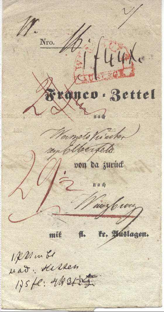Franco-Zettel mit Auslagestempel - Altdeutschland - PHILAFORUM.COM ...